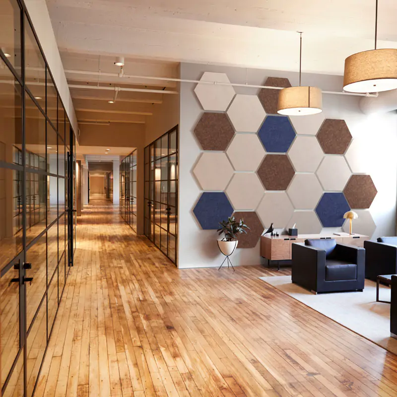 MufflePanel | (Pack of 20) Geometric Felt Acoustic Wall Panel - Hexago ...