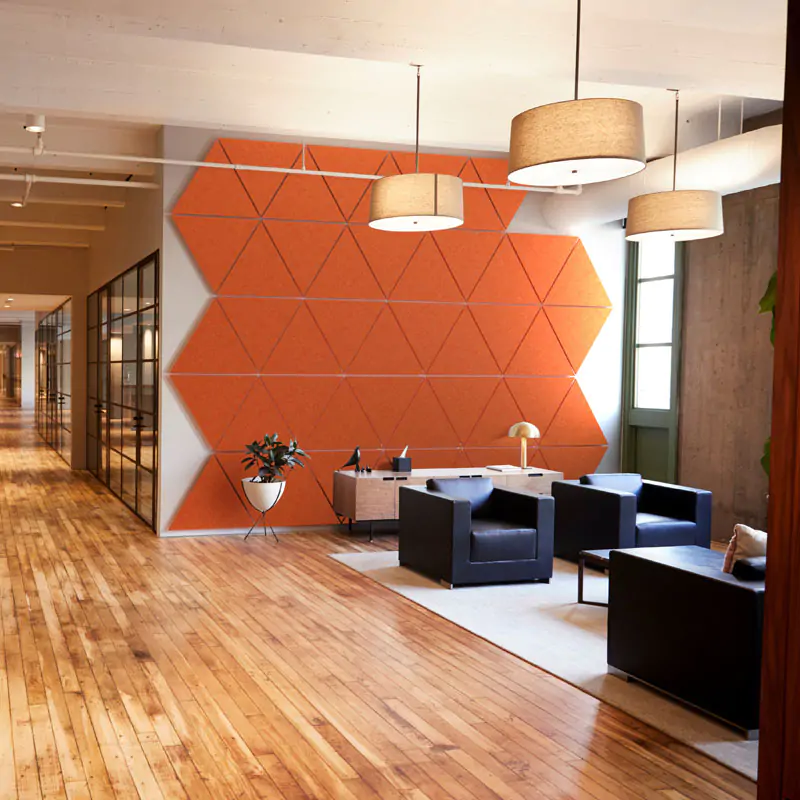 MufflePanel | (Pack of 5) Geometric Felt Acoustic Wall Panel - Triangl ...